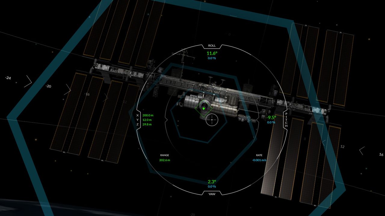 Try to dock the SpaceX Crew Dragon at the space station in this ...