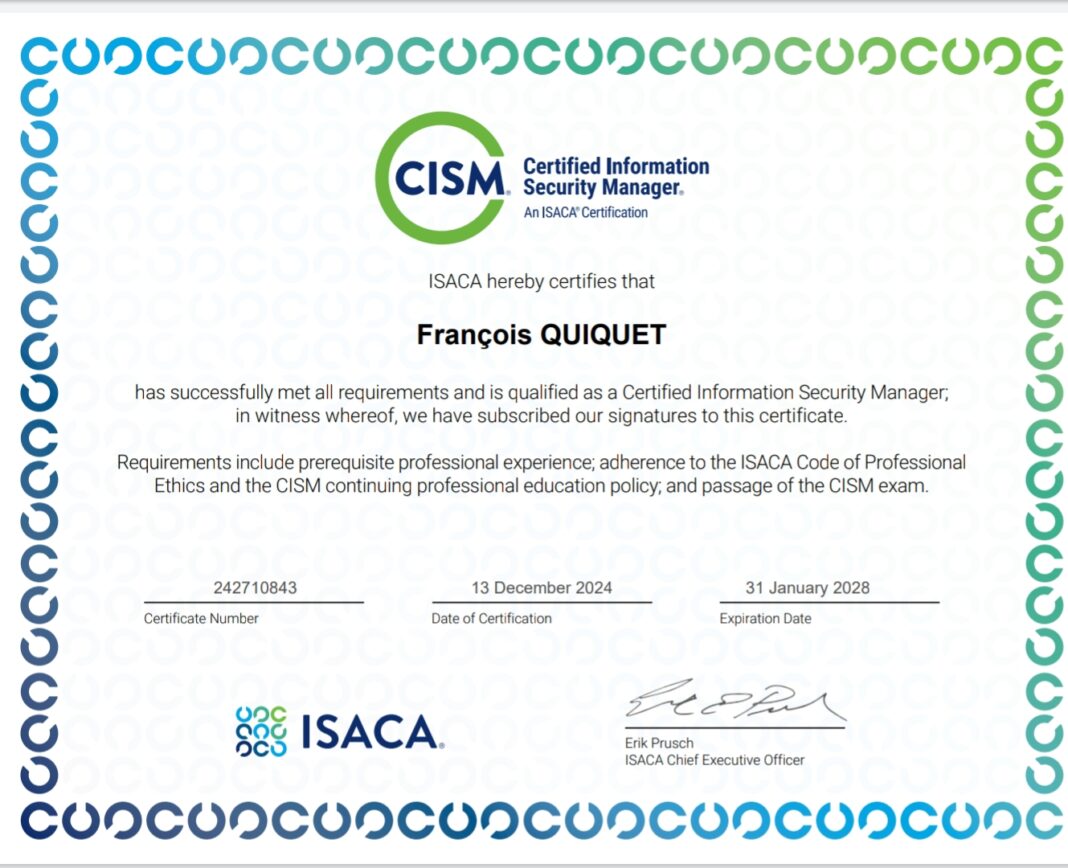 My experience and tips after successfully passed the CISM (Certified ...